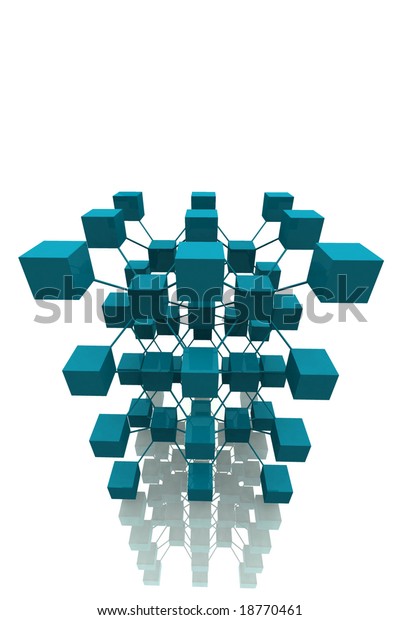 3d Render Cubes Connections Stock Illustration 18770461 | Shutterstock