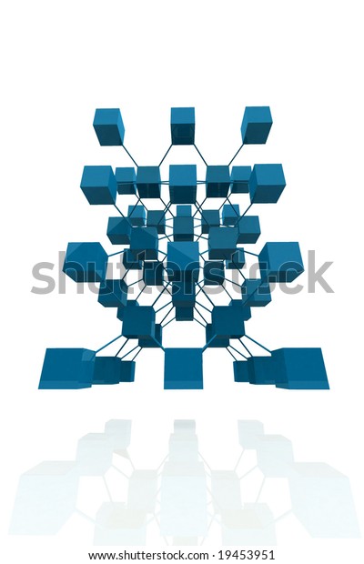 3d Render Cubes Connections Stock Illustration 19453951 | Shutterstock