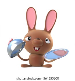3d Render Cute Cartoon Easter Bunny Stock Illustration 564553600 ...