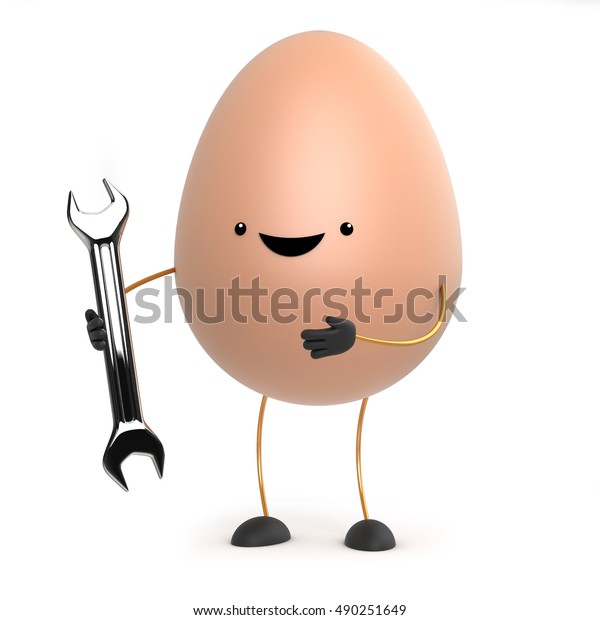 3d Render Cute Egg Man Holding Stock Illustration 490251649 | Shutterstock