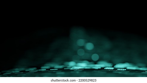 3d Render Dark Background Green Bokeh Stock Illustration 2200529823 ...