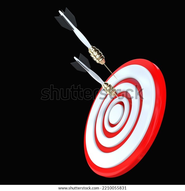 3d Render Dart Board Target Board Stock Illustration 2210055831 ...