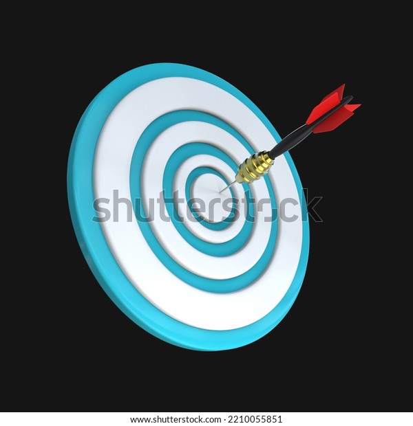 3d Render Dart Board Target Board Stock Illustration 2210055851 ...