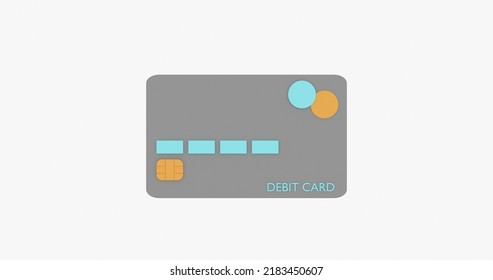 3d Render Debit Card Front View Stock Illustration 2183450607 ...