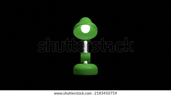3d Render Desk Lamp Front View Stock Illustration 2183450759 | Shutterstock