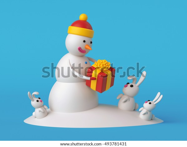 3d Render Digital Illustration Cartoon Characters Stock Illustration ...