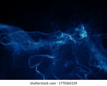 3d Render Digital Techno Wave Background Stock Illustration 1770365159 ...