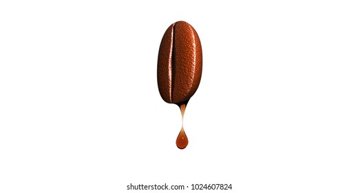 3d Render Drop Coffee Dripping Coffee Stock Illustration 1030954063