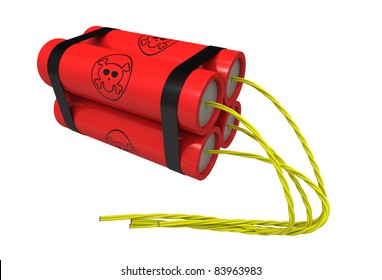 3d Render Dynamite On White Background Stock Illustration 83963983 ...