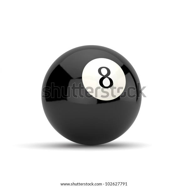 3d Render Eight Ball Isolated On Stock Illustration 102627791 ...