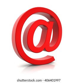 3d Render Email Sign Red Over Stock Illustration 406401997 | Shutterstock