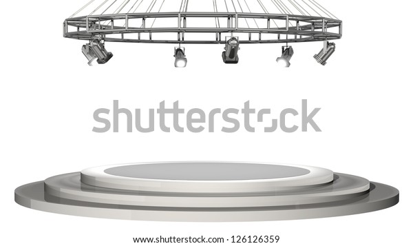 3d Render Empty Stage Isolated On: стоковая иллюстрация, 126126359 ...