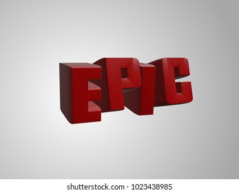 3d Render Epic Word Stock Illustration 1023438985 | Shutterstock