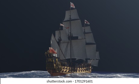 3d Render First Rate Ship Line Stock Illustration 1701291601 | Shutterstock