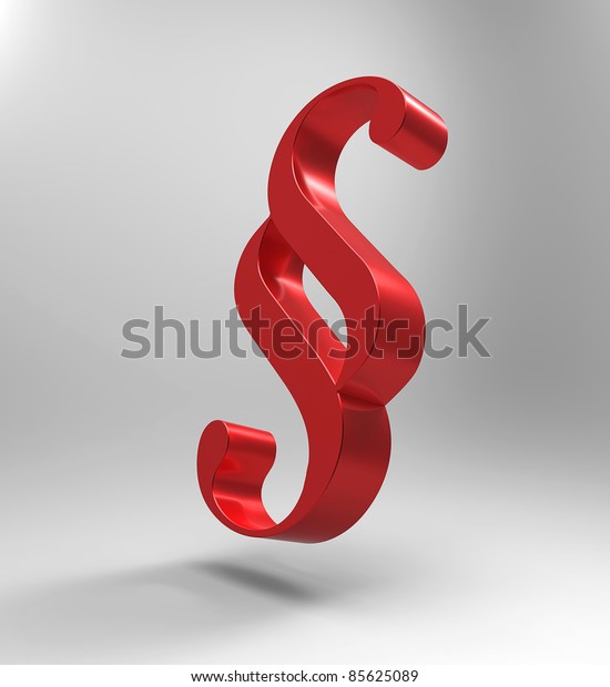 3d Render Flying Red Paragraph Symbol Stock Illustration 85625089