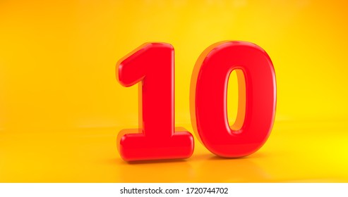 3d Render Font Red On Yellow Stock Illustration 1720744702 | Shutterstock