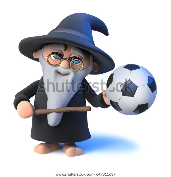 3d Render Funny Cartoon Wizard Magician Stock Illustration 649311637 ...