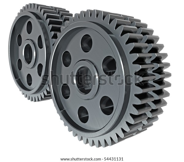3d Render Gears Linked Together Stock Illustration 54431131 | Shutterstock
