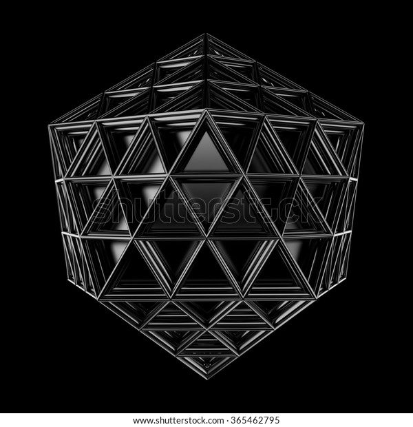 3d Render Geometric Platonic Object Isolated Stock Illustration ...