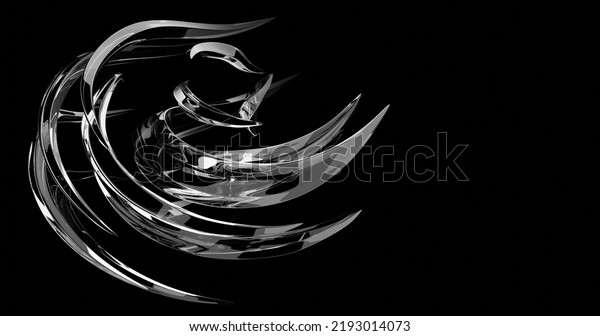 3d Render Glass Object Dispersion Iridescent Stock Illustration ...