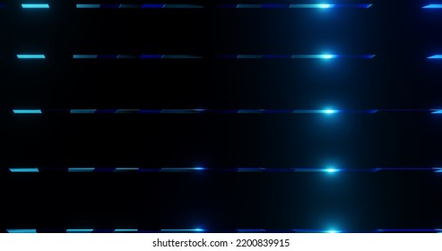 3d Render Glowing Blue Horizontal Lines Stock Illustration 2200839915 ...