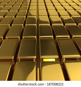 3d Render Gold Bars Stock Illustration 187008221 | Shutterstock