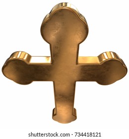 3d Render Gold Cross Stock Illustration 734418121 | Shutterstock