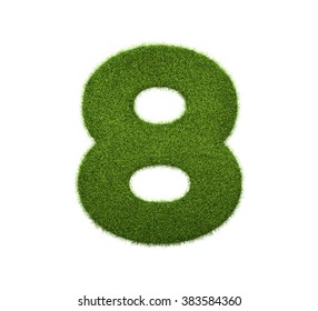 3d Render Grass Numbers Stock Illustration 383525686