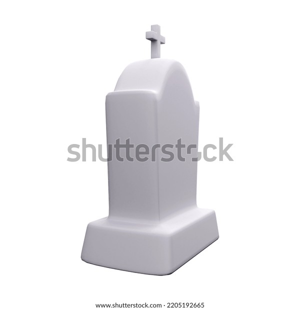 3d Render Gravestone Cross 3d Rendering Stock Illustration 2205192665 ...
