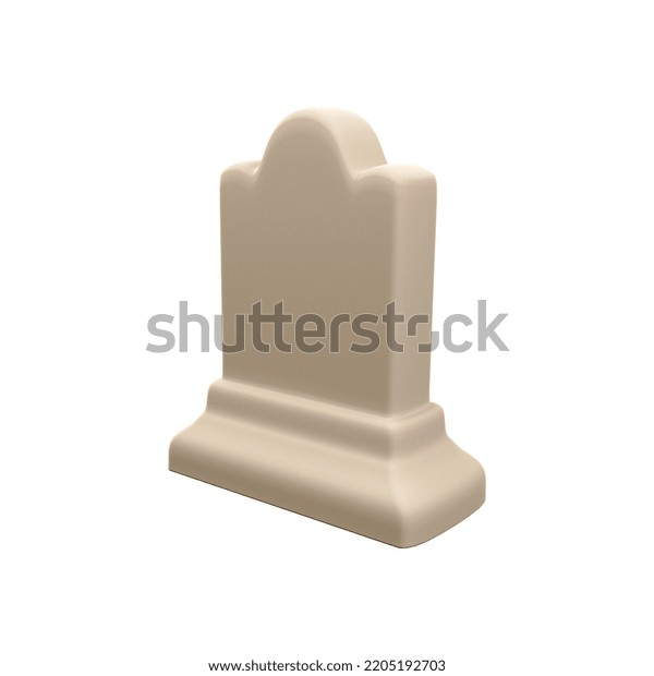 3d Render Gravestone 3d Rendering White Stock Illustration 2205192703 ...