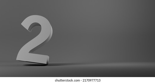 3d Render Gray Number Two On Stock Illustration 2170977713 | Shutterstock