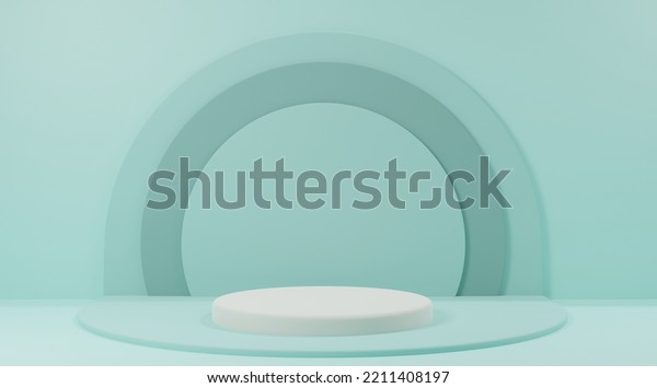 3d Render Green Background Modern Trendy Stock Illustration 2211408197 ...