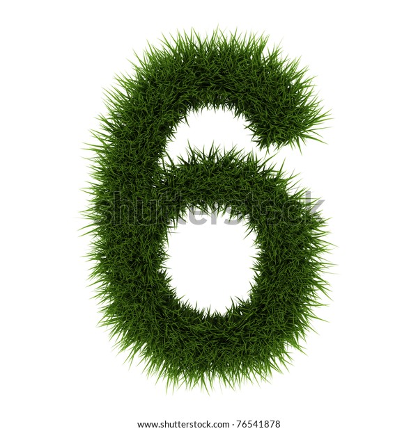 3d Render Green Grass Numbers Isolated Stock Illustration 76541878 ...