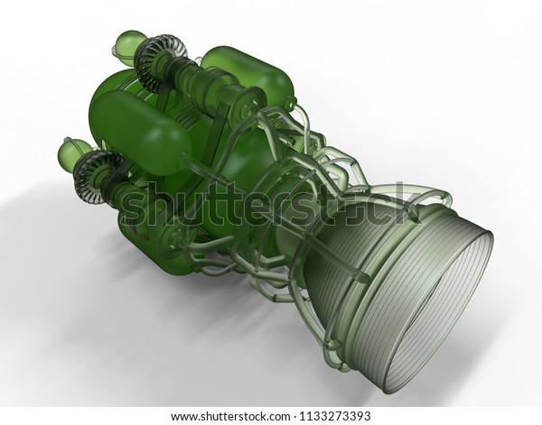 3d Render Green Jet Engine Stock Illustration 1133273393 | Shutterstock