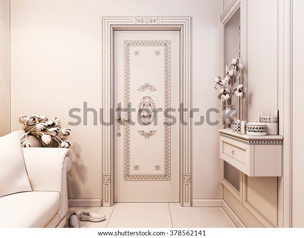 3d Render Hall Classic Style 库存插图 378562141 | Shutterstock