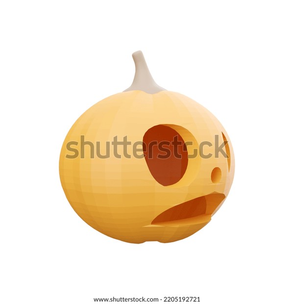 3d Render Halloween Pumpkin 3d Rendering Stock Illustration 2205192721 ...
