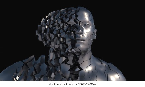 3d Render Head Human Shattered Stock Illustration 1090426064 | Shutterstock