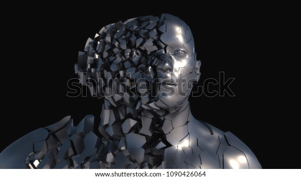 3d Render Head Human Shattered Stock Illustration 1090426064 | Shutterstock