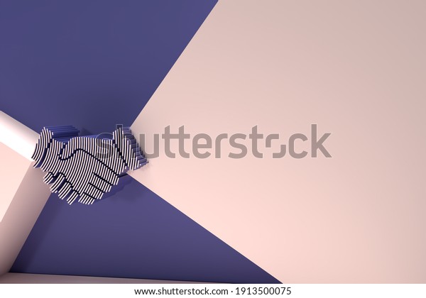 3d Render Helping Hand Center Symbol Stock Illustration 1913500075 ...