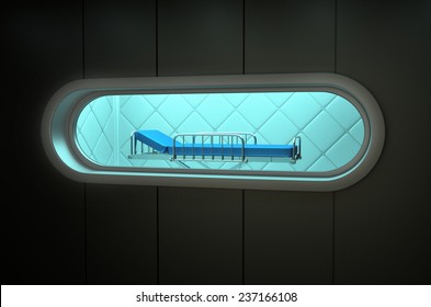 3d Render Hospital Bed Isolation Room Stock Illustration 237166108 ...