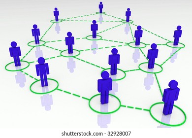 Ilustrasi Stok 3d Render Human Connections 32928007 | Shutterstock
