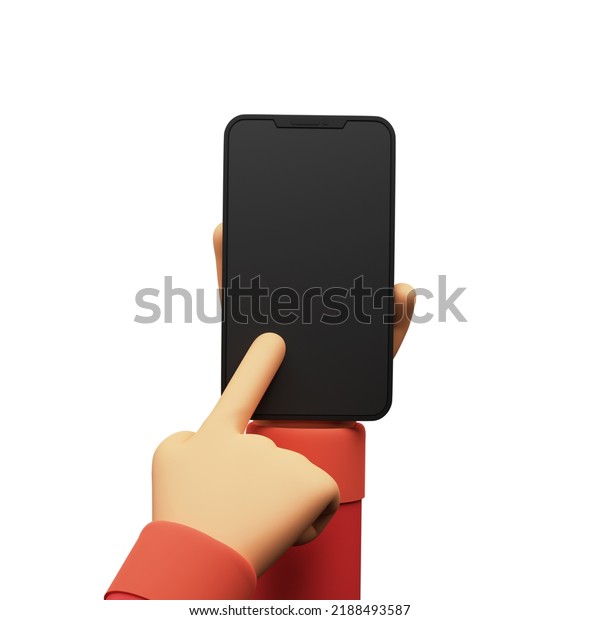 3d Render Human Hand Scrolling Smart Stock Illustration 2188493587 ...