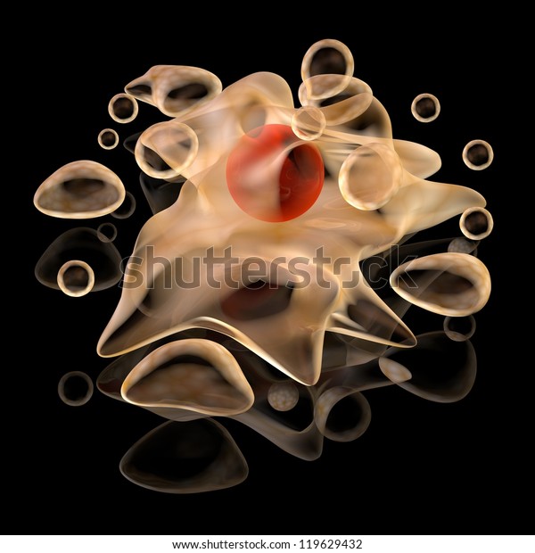 3d Render Illustration Apoptotic Cell Stock Illustration 119629432