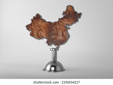 3d Render Illustration China Map Stock Illustration 2196554217 ...