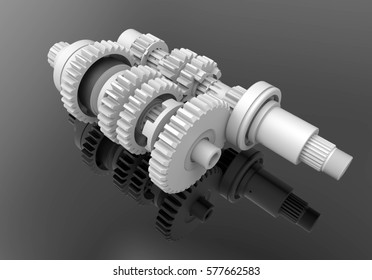 3d Render Illustration Gear Assembly Stock Illustration 577662583 ...