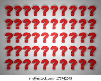 3d Render Illustration Question Mark Blocks Stock Illustration ...
