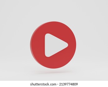3d Render 3d Illustration Red Play Stock Illustration 2139774809 ...