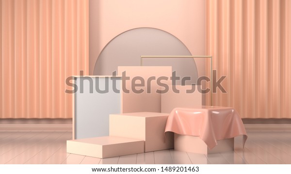3d Render Image Abstract Pink Color Stock Illustration 1489201463 ...