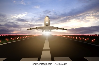 3d Render Image Airplane Taking Off Stock Illustration 707836207