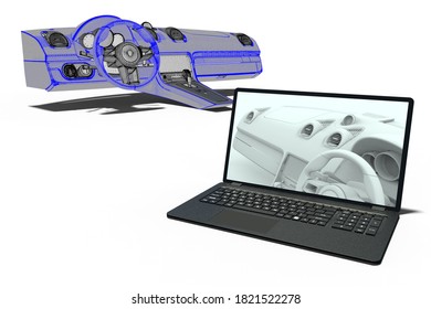 3d Render Image Representing Car Development Stock Illustration ...